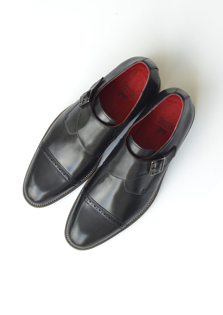 Devils Advocate leather monk shoes in black – Devil's Advocate